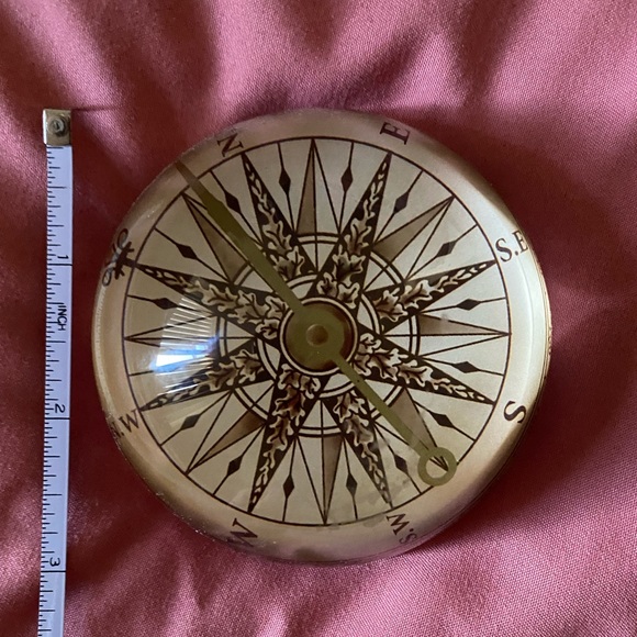 American Vintage | Office | Vintage Compass Bubble Glass Paperweight ...